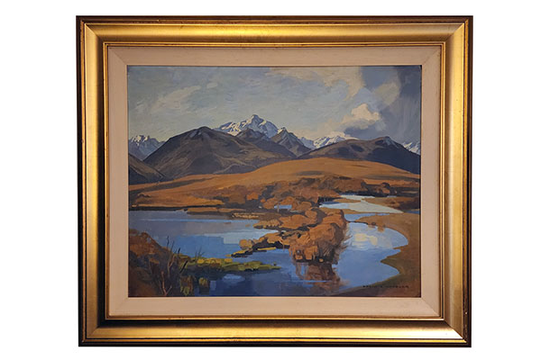 New Zealand Art: Colin Wheeler Painting - Lake Macgregor
